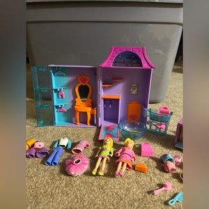 Mattel | Toys | Polly Pocket Pet Salon Groomer Store House Playset 2 ...
